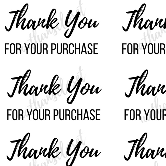 Nathan's Closet | Design | Thank You For Your Purchase Stickers 0 Count ...